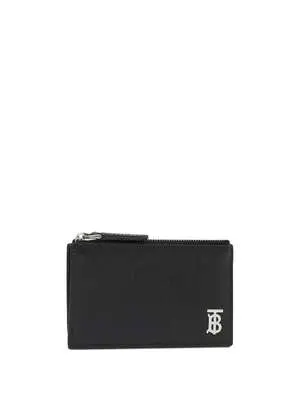 Burberry Grainy Leather Tb Zip Cardholder
