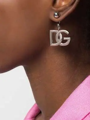 Dolce & Gabbana Interlocking Logo Drop Earrings