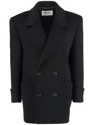 Saint Laurent Wool Double-breasted Coat