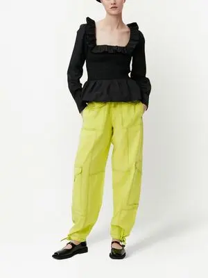 GANNI Cotton Poplin Smock Blouse