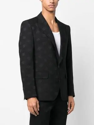 Dolce & Gabbana Logo-jacquard Single-breasted Blazer