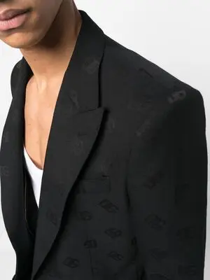 Dolce & Gabbana Logo-jacquard Single-breasted Blazer