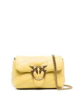 Pinko Quilted Satchel Bag With Logo Plaque