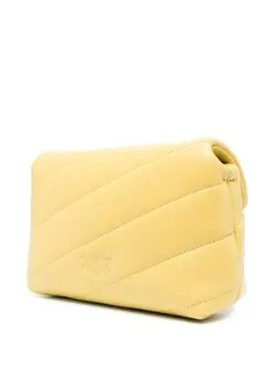 Pinko Quilted Satchel Bag With Logo Plaque