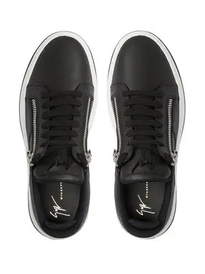 GIUSEPPE ZANOTTI Gz94 Double-zip Low-top Sneakers - Black