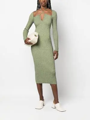 Simkhai Crossover Strap Bodycon Midi Dress