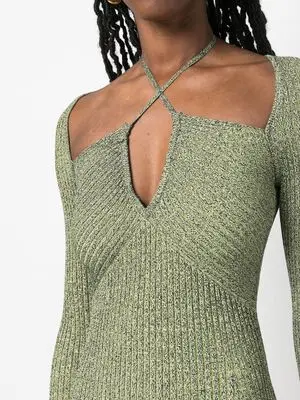 Simkhai Crossover Strap Bodycon Midi Dress