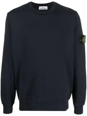 Stone Island Compass-patch Crew-neck Sweatshirt