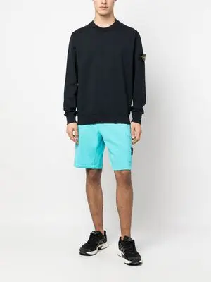 Stone Island Compass-patch Crew-neck Sweatshirt