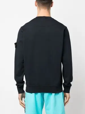 Stone Island Compass-patch Crew-neck Sweatshirt