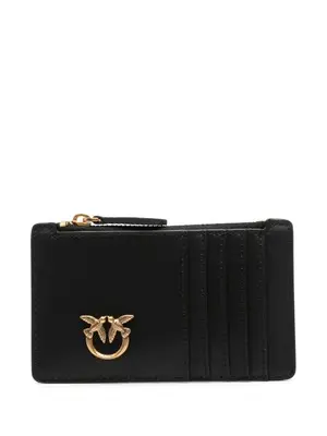 Pinko Logo-detail Leather Purse - Black