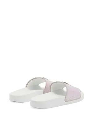 GIUSEPPE ZANOTTI Brett Glitter-detail Slide Sandals