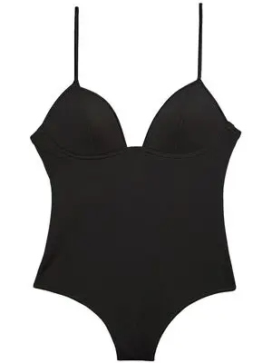 FLEUR DU MAL Cupped Nonwire Bodysuit - Black