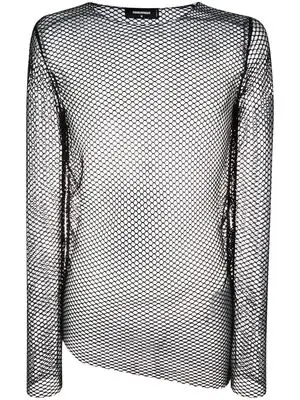 Dsquared2 Long-sleeve Mesh Top - Black