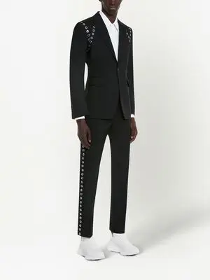 Alexander McQueen Eyelet-detail Slim-cut Trousers