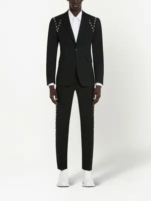 Alexander McQueen Eyelet-detail Slim-cut Trousers