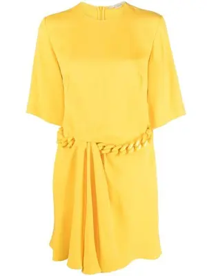 Stella McCartney Chain Link-detail Minidress - Yellow