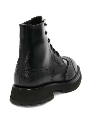 Alexander McQueen Punk Worker Lace-up Boots