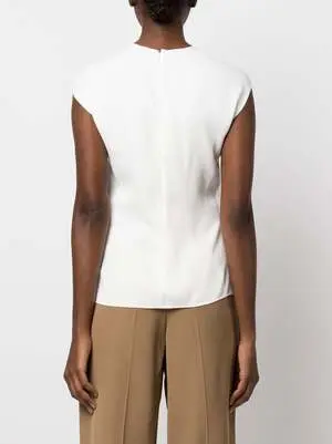 Stella McCartney Ring-hardware Cold-shoulder T-shirt - White