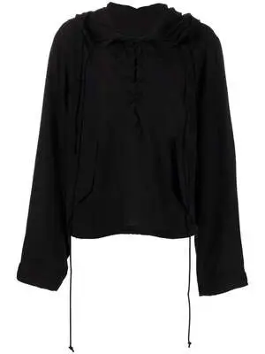 Yohji Yamamoto Lace-up Hoodie