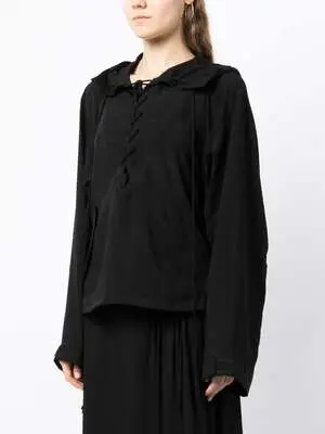 Yohji Yamamoto Lace-up Hoodie