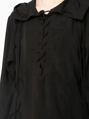 Yohji Yamamoto Lace-up Hoodie