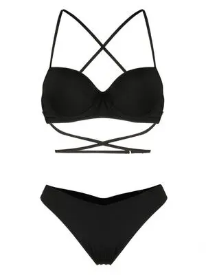 NOIRE SWIMWEAR Balconette Bikini Set - Black