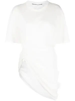 Alexander Wang Draped-waist Asymmetric T-shirt - White