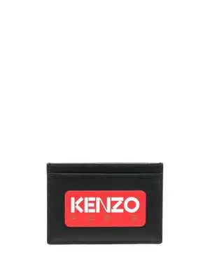 Kenzo Logo-print Leather Cardholder - Black