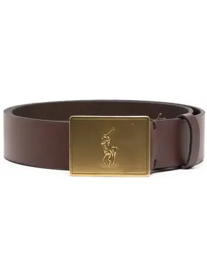 Polo Ralph Lauren Pony Leather Belt - Brown