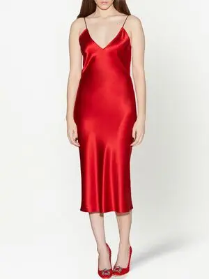 FLEUR DU MAL Crystal Midi Slip Dress