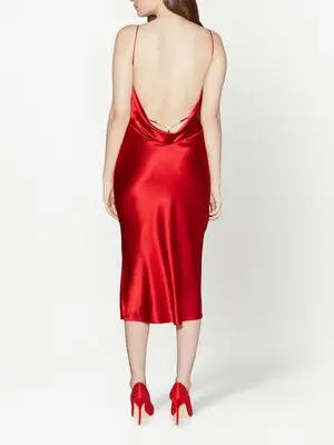 FLEUR DU MAL Crystal Midi Slip Dress