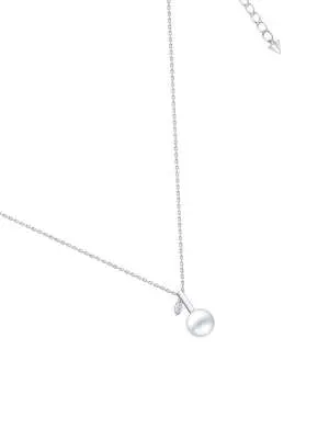 TASAKI 18kt White Gold Pearl And Diamond Necklace - Silver
