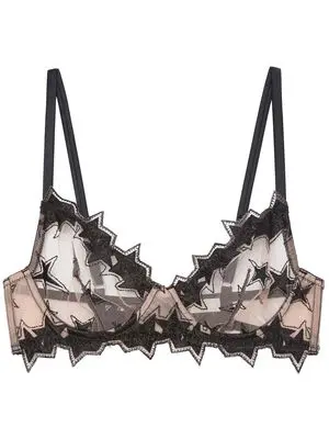 FLEUR DU MAL Superstar Embroidery Demi-cup Bra