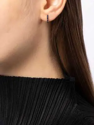 ROXANNE FIRST 14kt Yellow Smiley Sapphire Hoop Earring
