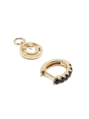 ROXANNE FIRST 14kt Yellow Smiley Sapphire Hoop Earring