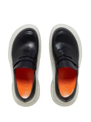Marni Platform Leather Loafers - Black