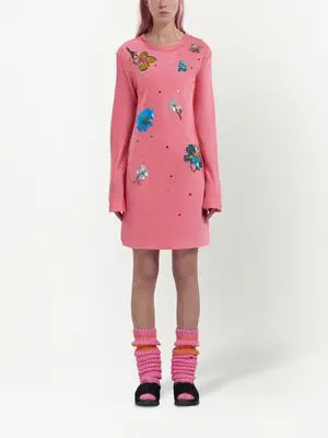 Marni Floral Sequin-embellished Mini Dress