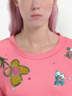 Marni Floral Sequin-embellished Mini Dress