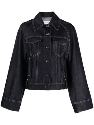 Christian Wijnants Janik Wide-Sleeve Denim Jacket In Blue - 32