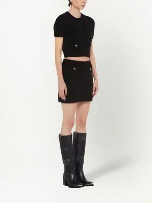 Miu Miu High-waisted Bouclé Miniskirt