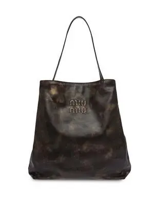 Miu Miu Embossed Logo Tote Bag