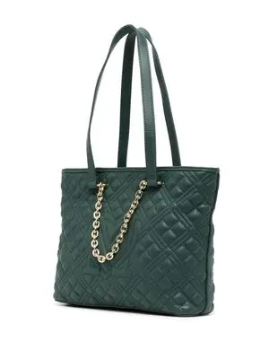 Moschino Quilted Leather Tote Bag