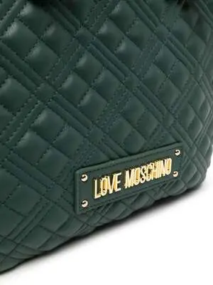 Moschino Quilted Leather Tote Bag