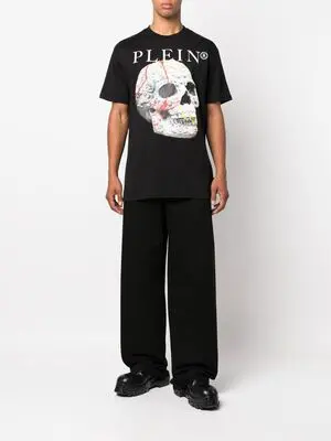 Philipp Plein Skull-print Cotton T-shirt - Black