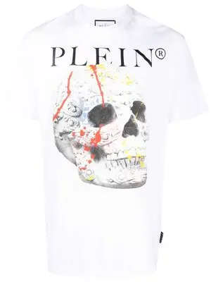Philipp Plein Skull-print Cotton T-shirt - White
