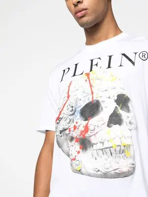 Philipp Plein Skull-print Cotton T-shirt - White