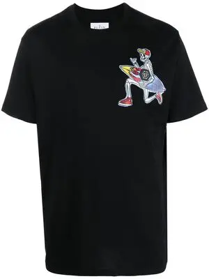 Philipp Plein Hawaii Graphic-print Cotton T-shirt - Black