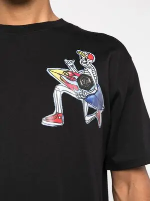 Philipp Plein Hawaii Graphic-print Cotton T-shirt - Black