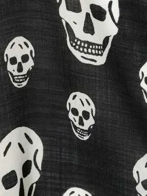 Alexander McQueen Skull-print Wool Scarf - Black